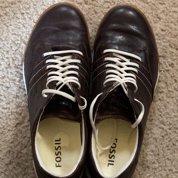 Fossil | Shoes | Mens Fossil Leather Sneakers | Poshmark